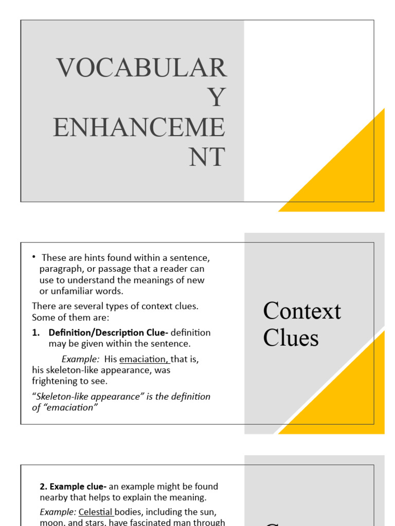 Vocabulary Enhancement | PDF | Word | Verb