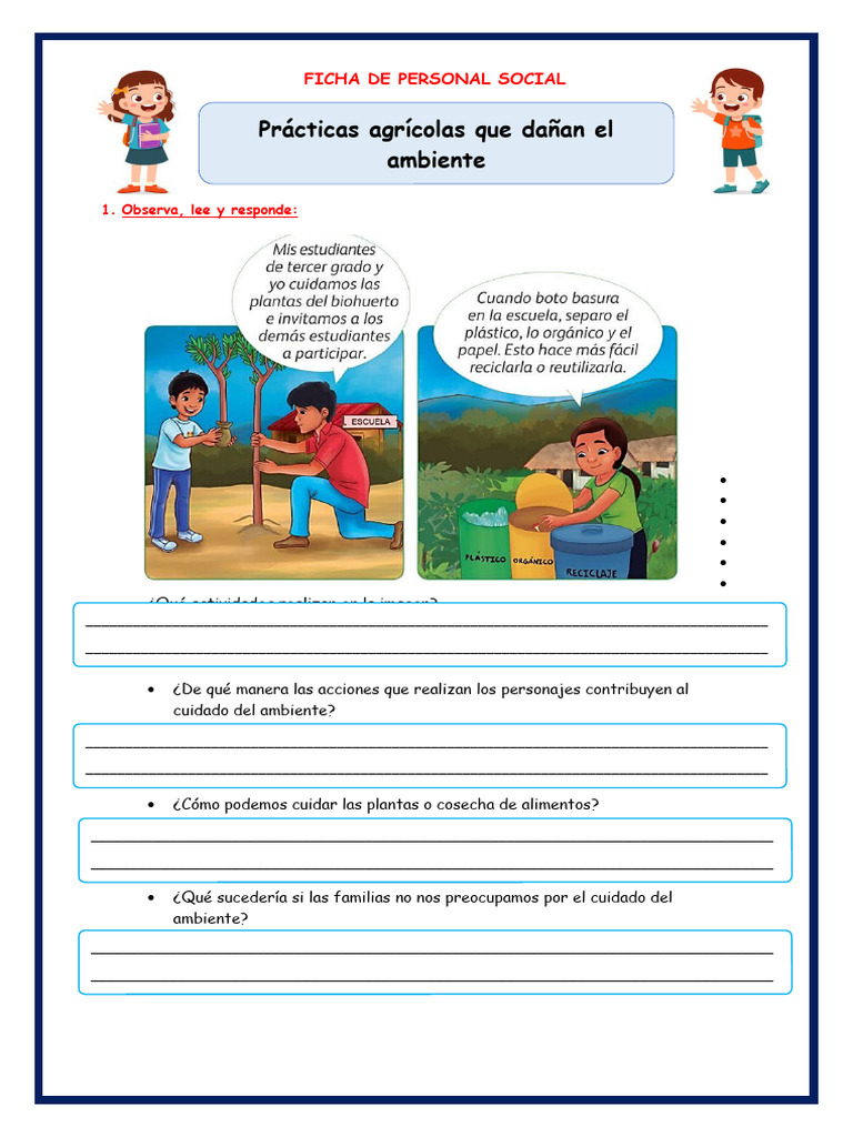 2 Ficha PS Practicas Agrícolas | PDF | Agricultura | Cambio climático