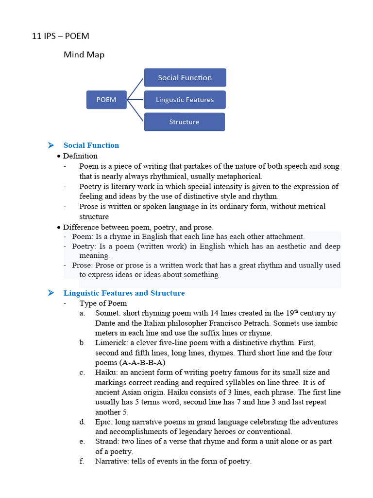 11 IPS - Poem | Download Free PDF | Poetry | Poetics