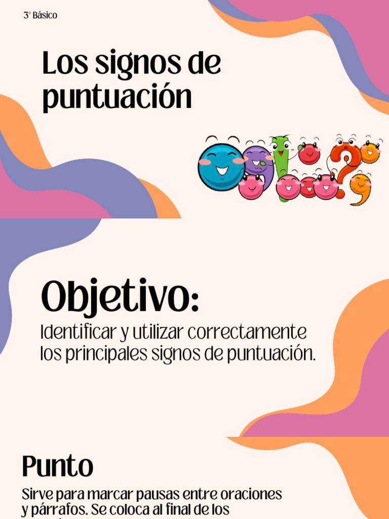 Signos de puntuación para 3° básico | PDF | Crecimiento personal y ...