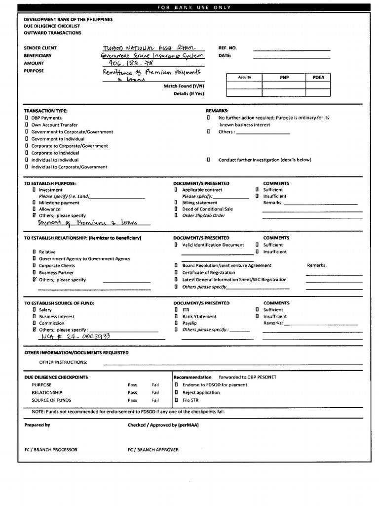 EDD Checklist DBP | PDF