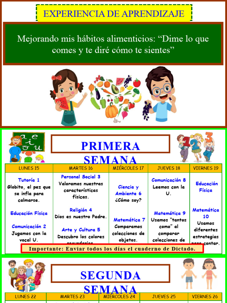 1-EDA 1-PLANIFICADOR SEMANAL | PDF