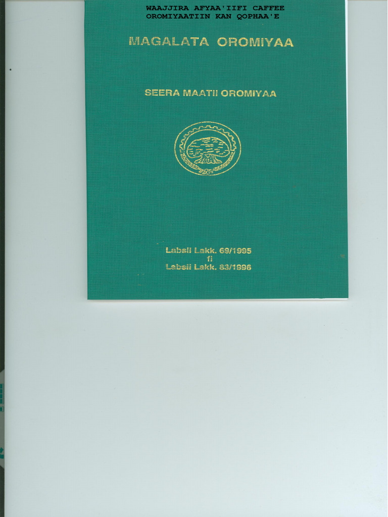 Seera Maatii Naannoo Oromiyaa | PDF