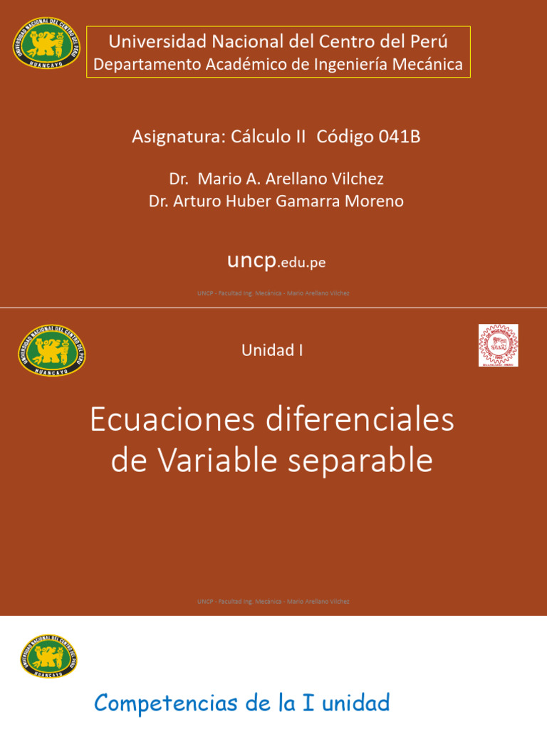 Ecuaciones Diferenciales: Variable Separable | PDF | Ecuaciones | Ecuaciones diferenciales