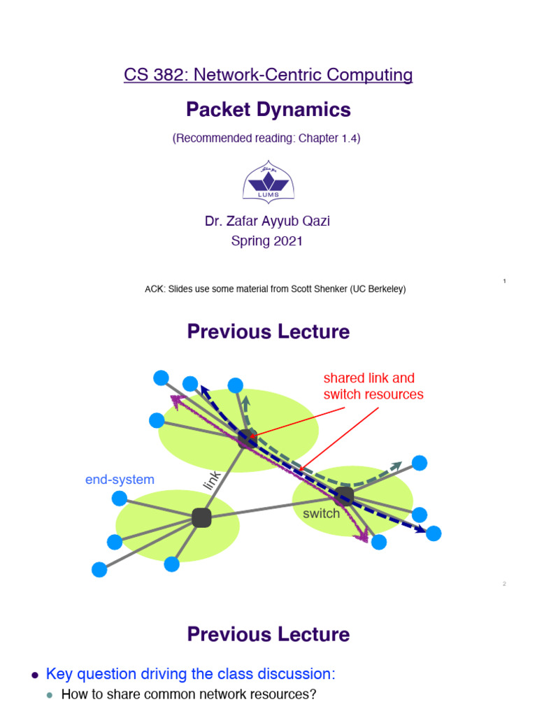 Lec 4 | PDF | Computer Network | Bandwidth (Computing)