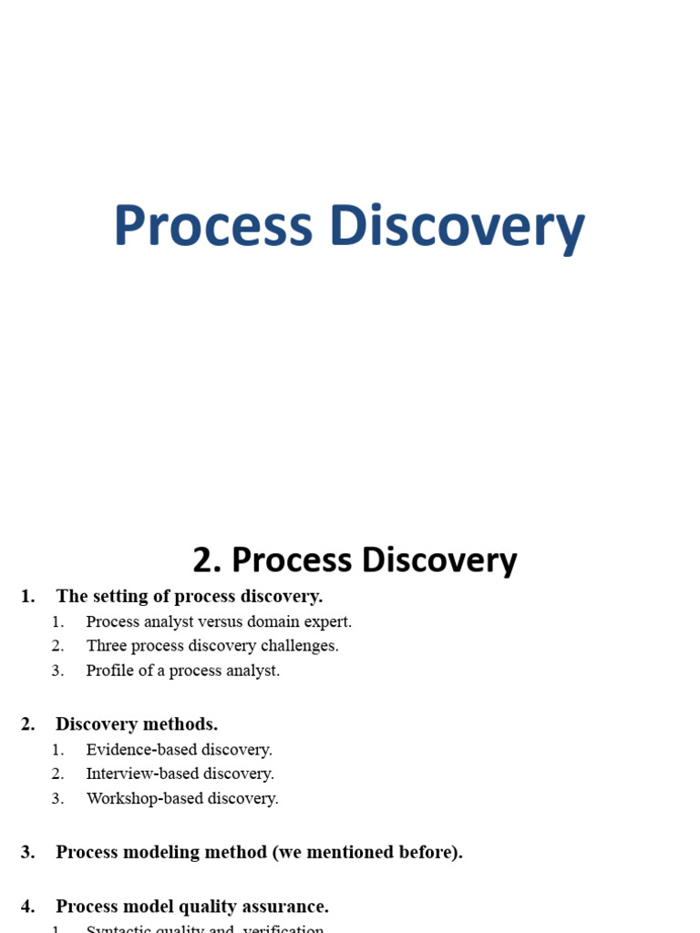 Effective Process Discovery Techniques | PDF | Expert | Knowledge