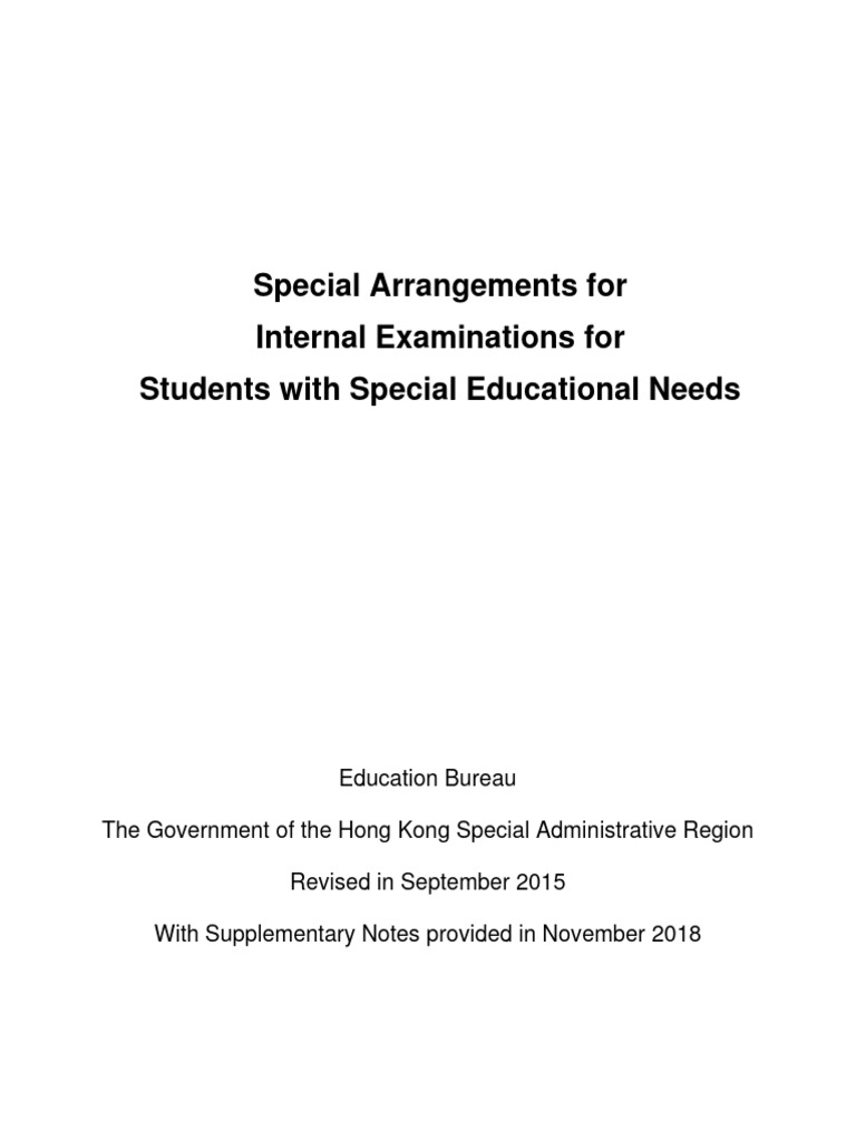 Special Exam Arrangements for SEN Students | PDF | Educational ...