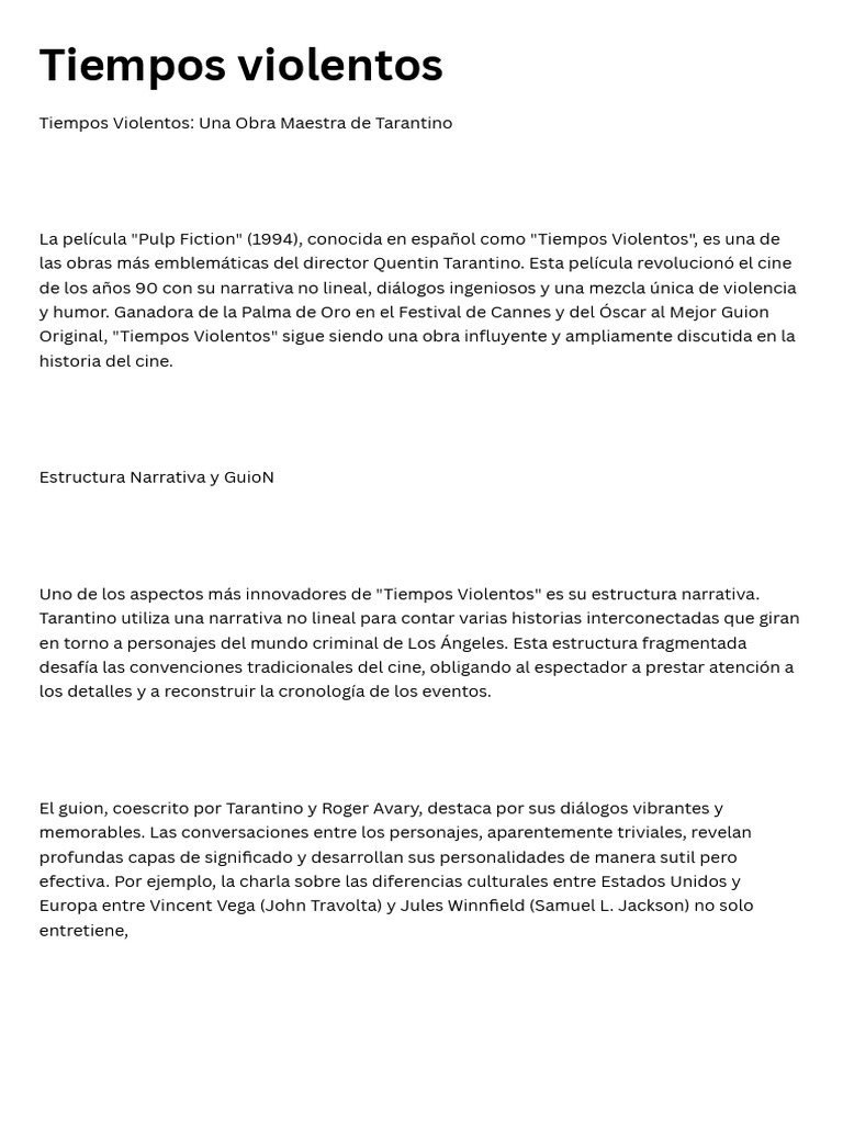 Tiempos Violentos | PDF Tiempos Violentos | PDF