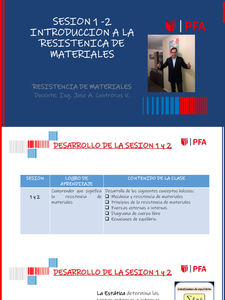 sesion 1 y 2 | Descargar gratis PDF | Resistencia de materiales | Mecánica