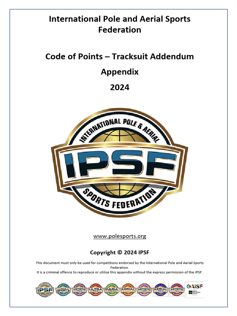 IPSF Code of Points - Uniformes | PDF | Clothing | Sneakers
