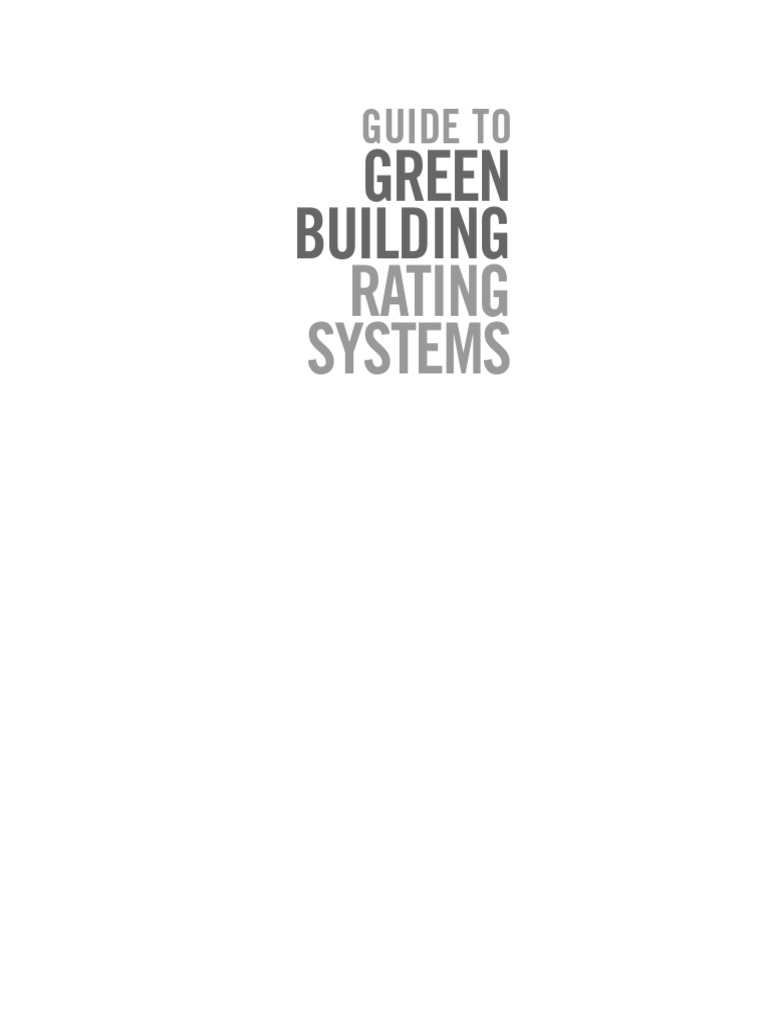 Guide To Green Building Rating Systems - 2010 - Reeder | PDF | Green ... Guide To Green Building Rating Systems - 2010 - Reeder | PDF | Green ...
