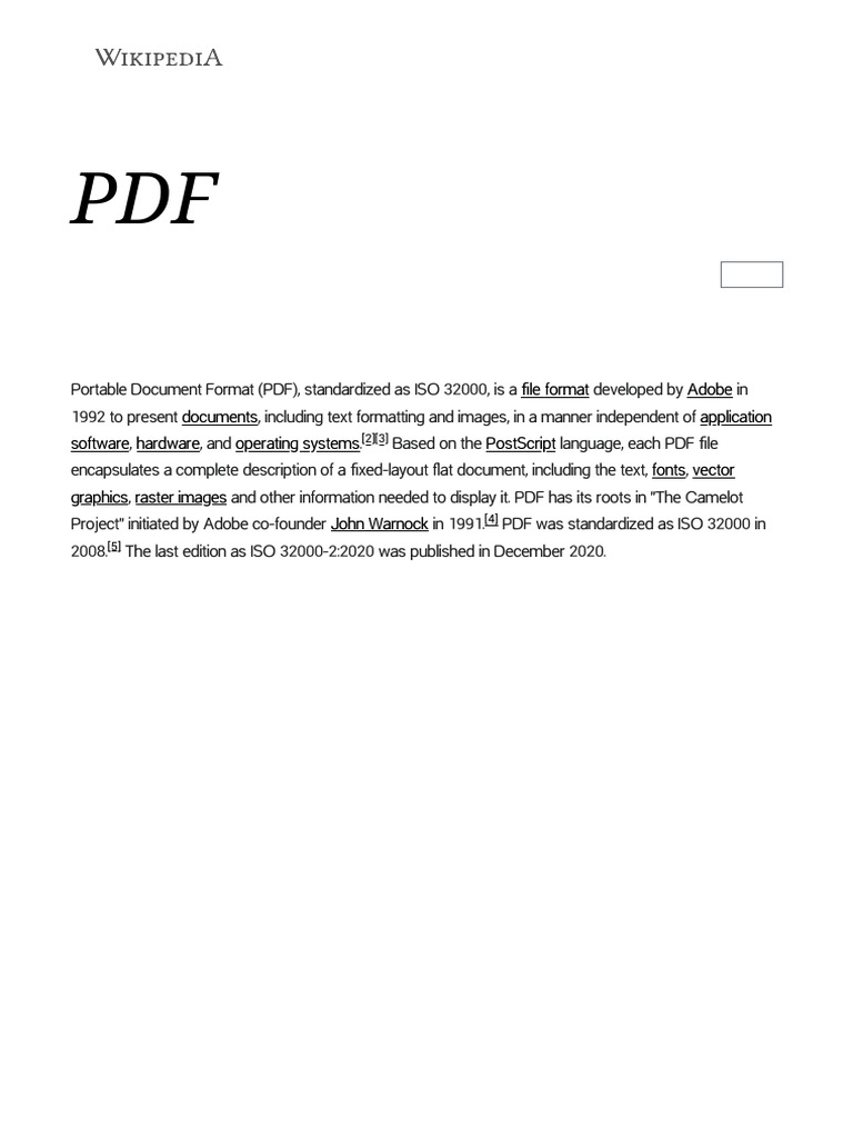 Overview of Portable Document Format | PDF | Computing | Software