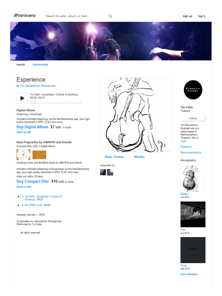 Experience - Yui-Saowakhon Muankruan - Yui Cello | PDF | Multimedia