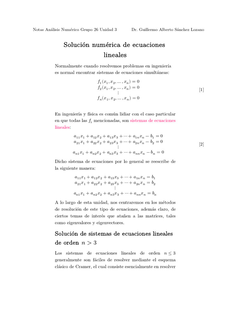 AN Grupo 26 Unidad 3 | PDF | Ecuaciones | Análisis numérico
