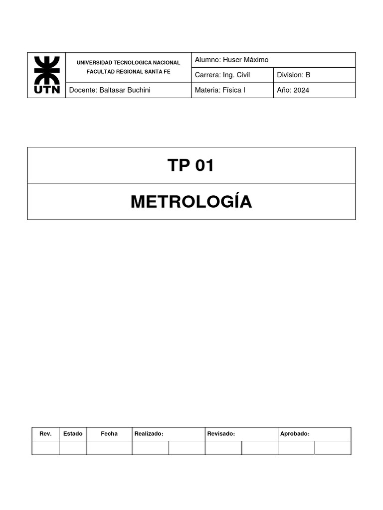 Tp01-Huser Máximo-Rev00 | PDF | Medición | Metrología