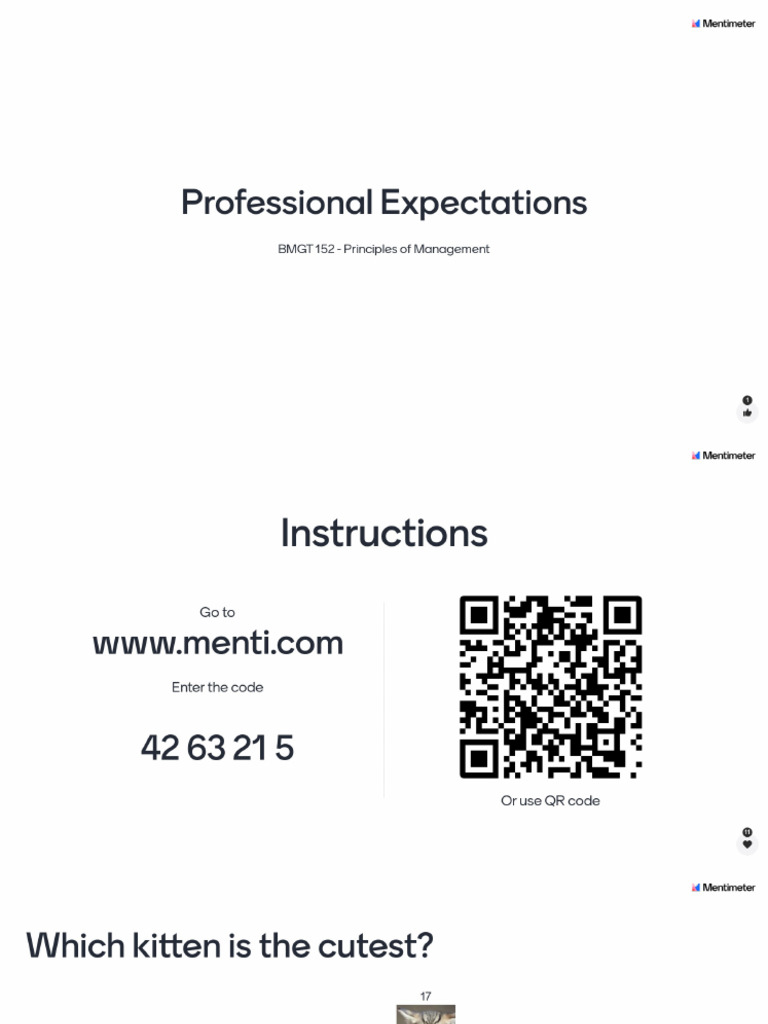 Week 1 Intro Menti Slides | PDF