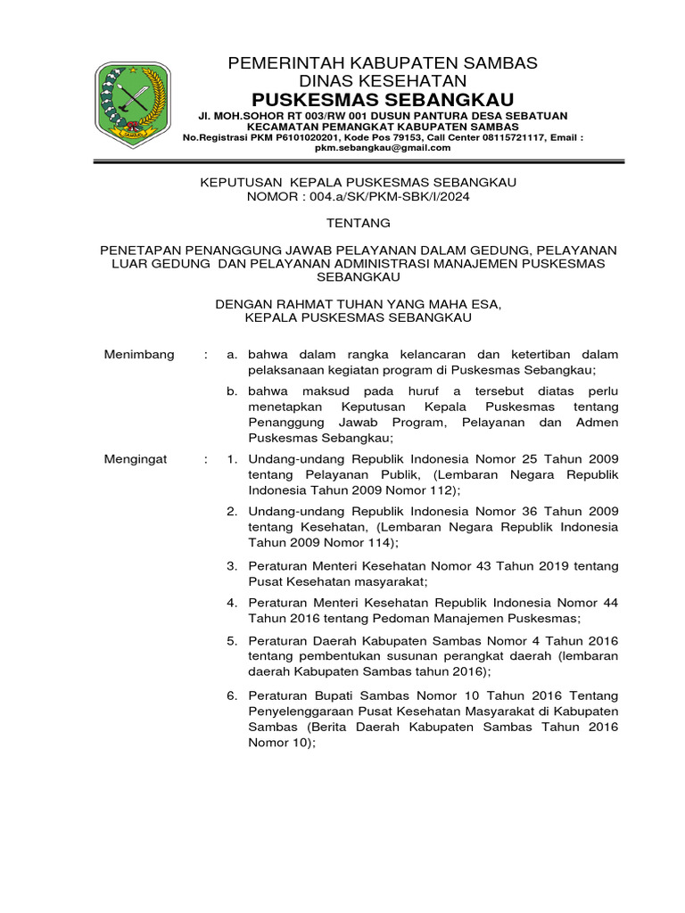 SK PJ Dan STRUKTUR ORGANISASI PKM SEBANGKAU 2024 FINAL | PDF | Pengembangan Diri | Sains ...