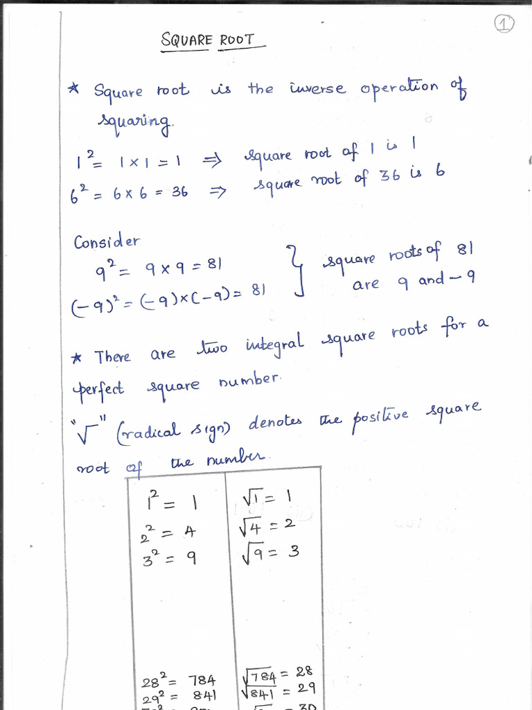 Square Root | PDF