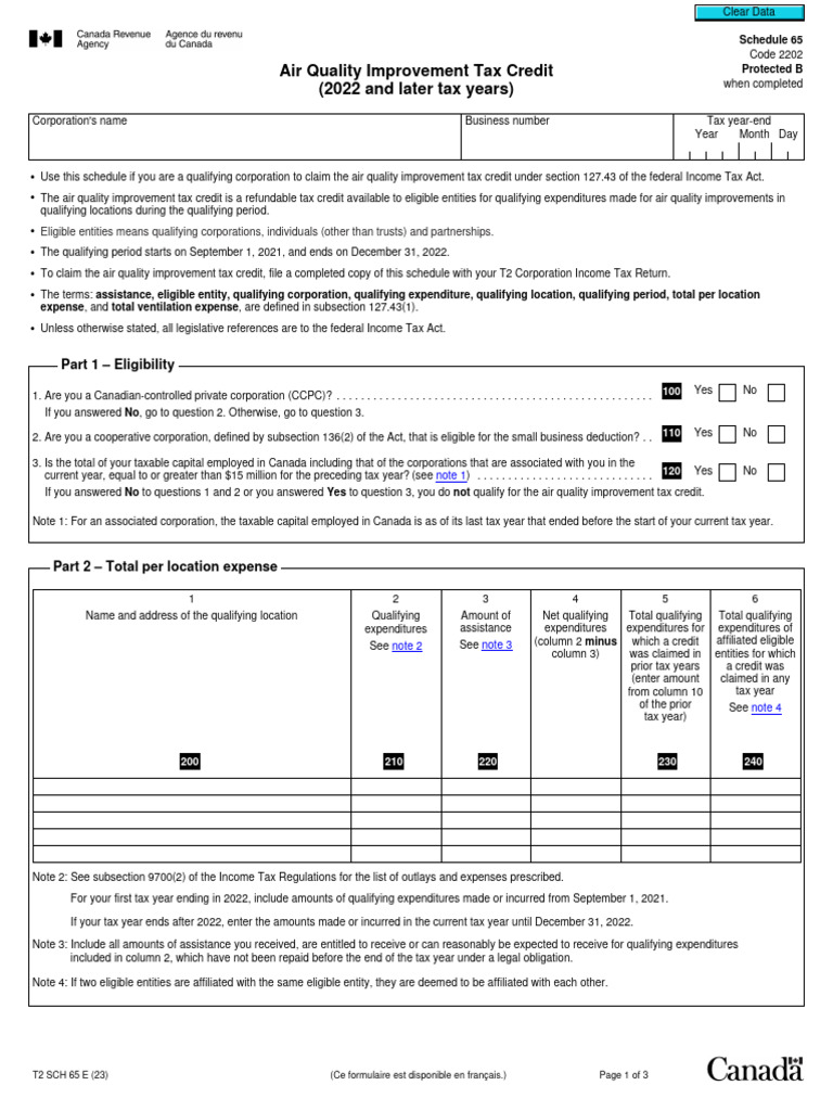 Air Quality Improvement Tax Credit Guide | PDF | Expense | Income Tax ...