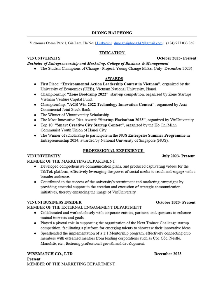 CV Fin | PDF | Startup Company | Small Business & Entrepreneurs