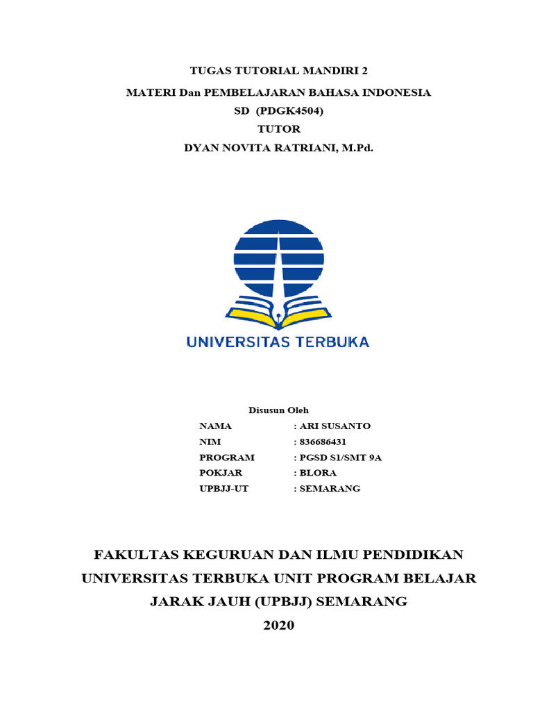 TTM2 - Bi - 9a - Ari Susanto (836686431) | PDF | Seni & Disiplin Bahasa