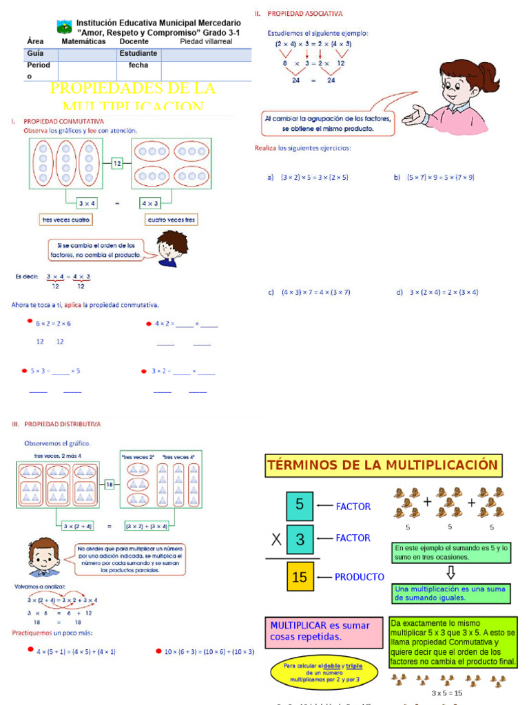 Propiedades de La Multiplicacion | PDF