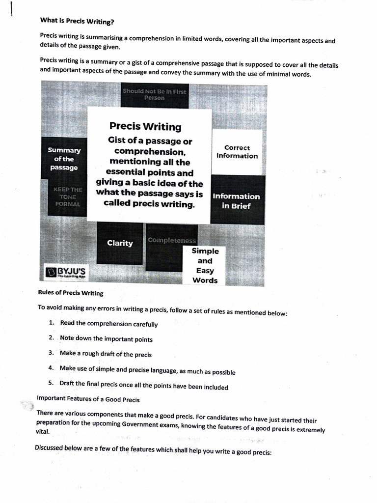 Precis Writing | Download Free PDF | Human Communication