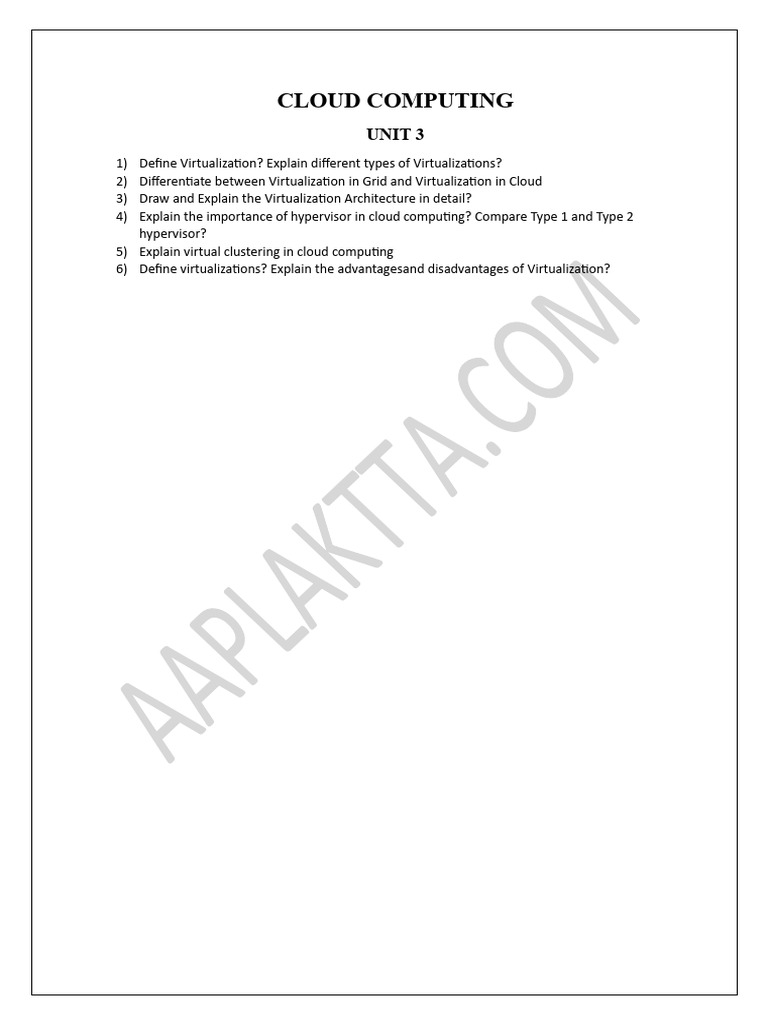Cloud Computing Quebank Pdf