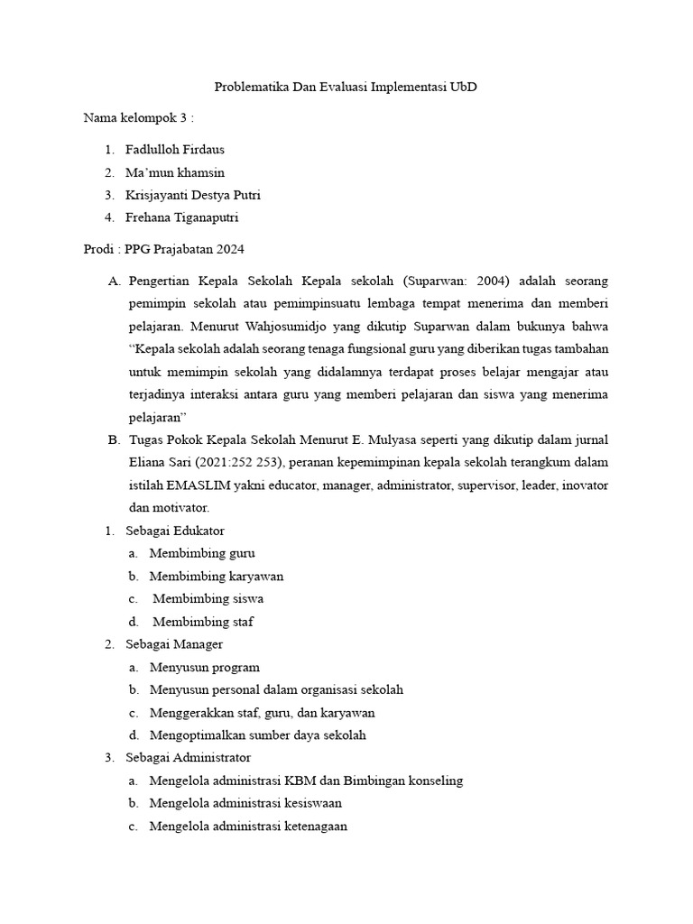 T7-3-b Unggah Ruang Kolaborasi - Problematika Dan Evaluasi Implementasi UbD | PDF