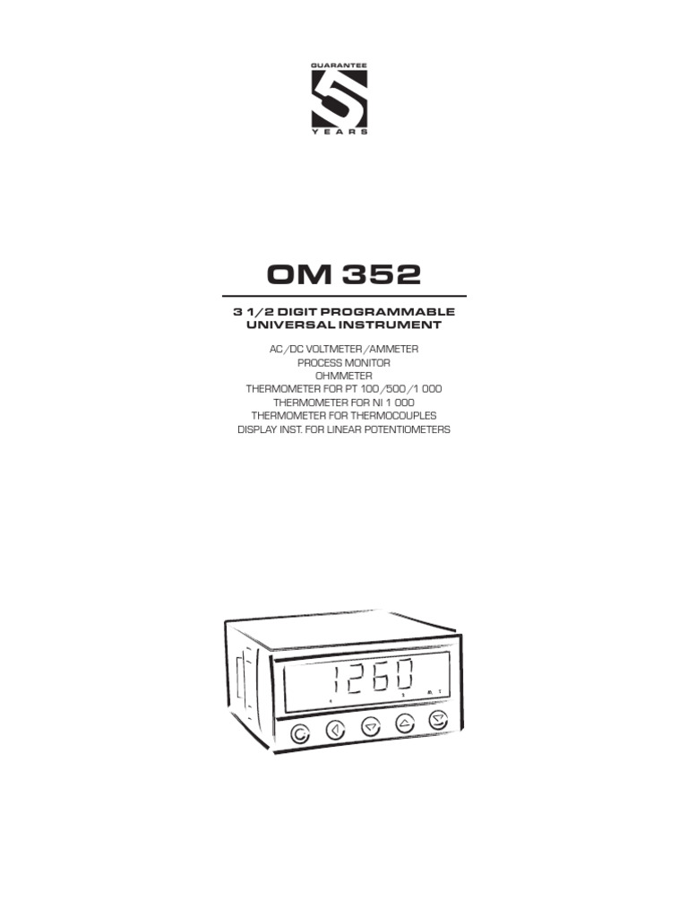 OM352 ADEL Instrumentation en | PDF | Instrumentation | Manufactured Goods
