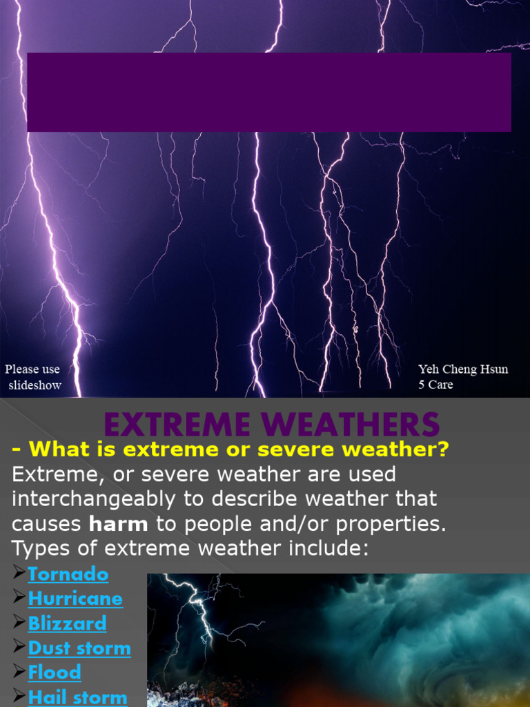 Extreme Weathers | PDF | Storms | Severe Weather