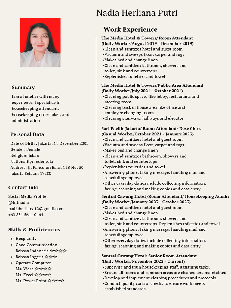 Nadia Herliana - CV | PDF