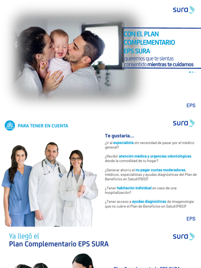 Presentación Comercial Corta Plan Complementario EPS SURA 2021 (V2) | PDF | Cuidado de la salud