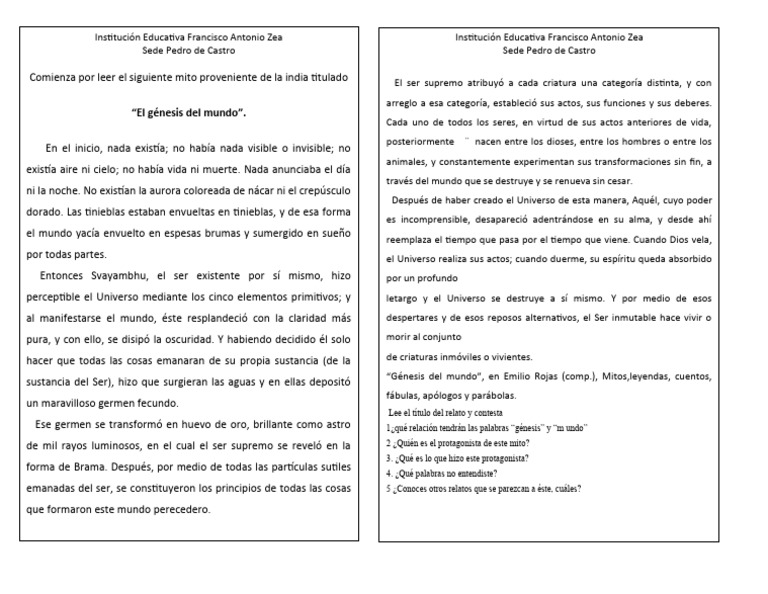 Mito | PDF | Universo | Creencia religiosa y doctrina