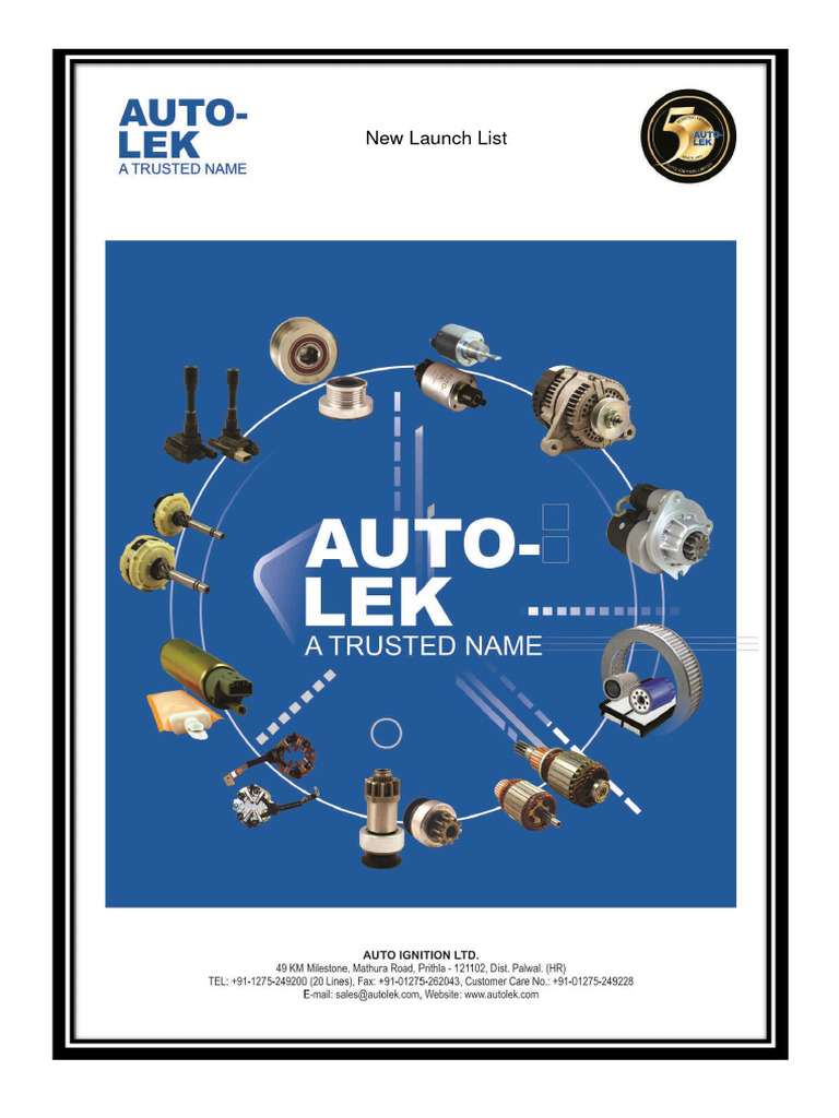 Autolek Auto Electrical Parts Catalogue | PDF | Gear | Relay