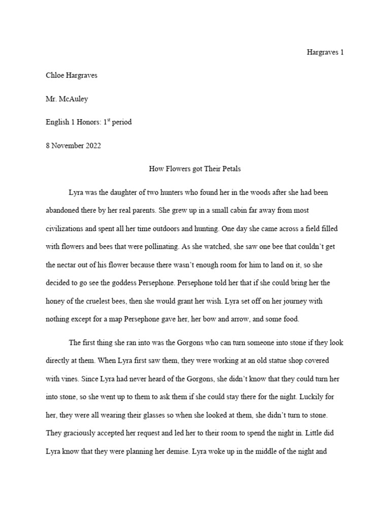 How Flowers Got Their Petals Rough Draft 2 | PDF | Beehive | Bees