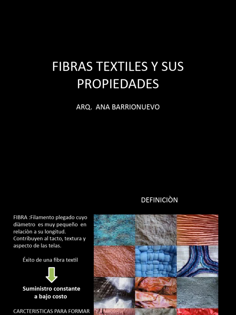 Propiedades de Fibras Textiles | PDF | Textiles | Fibras