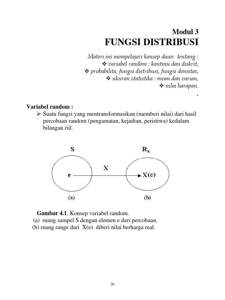 Konsep Fungsi Distribusi Statistika | PDF