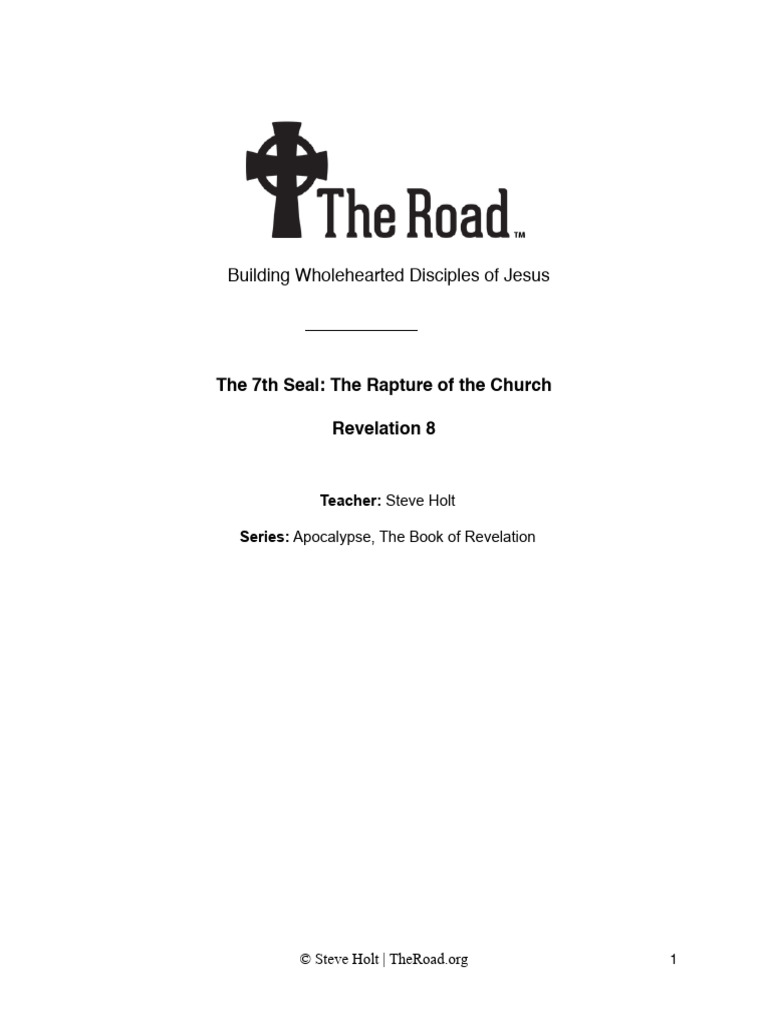 Apocalypse - 7th Seal The Rapture of The Church - Sermon Notes | PDF ...