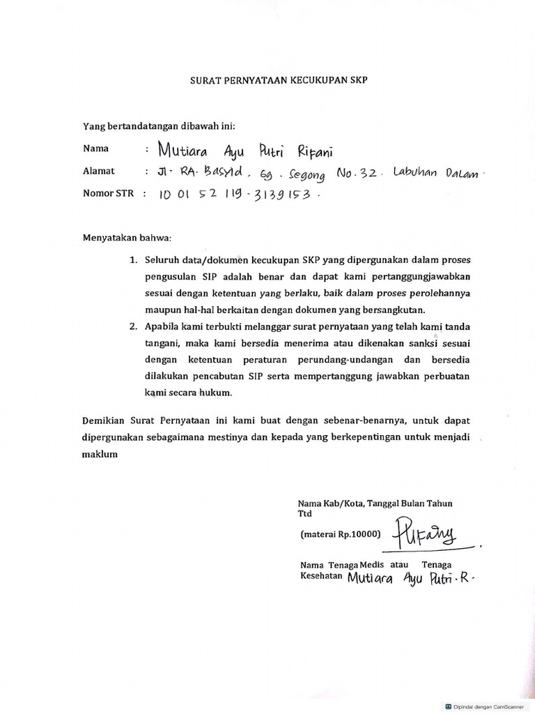 SP Kecukupan SKP | PDF