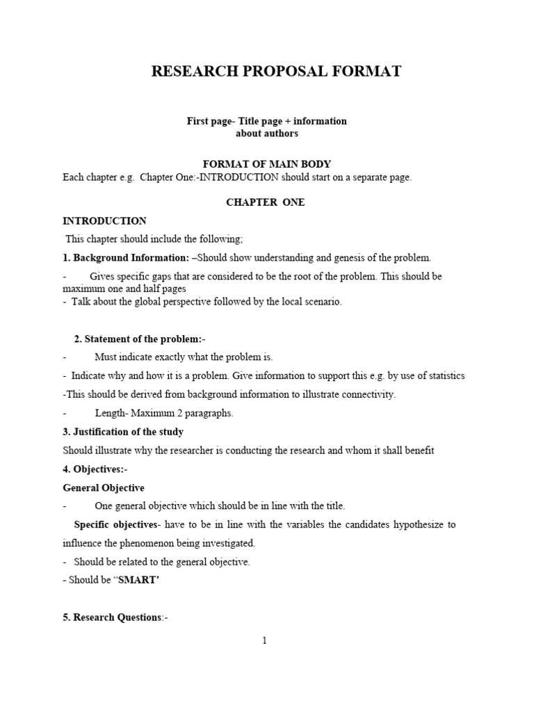 Research Proposal Format | PDF | Methodology | Theory