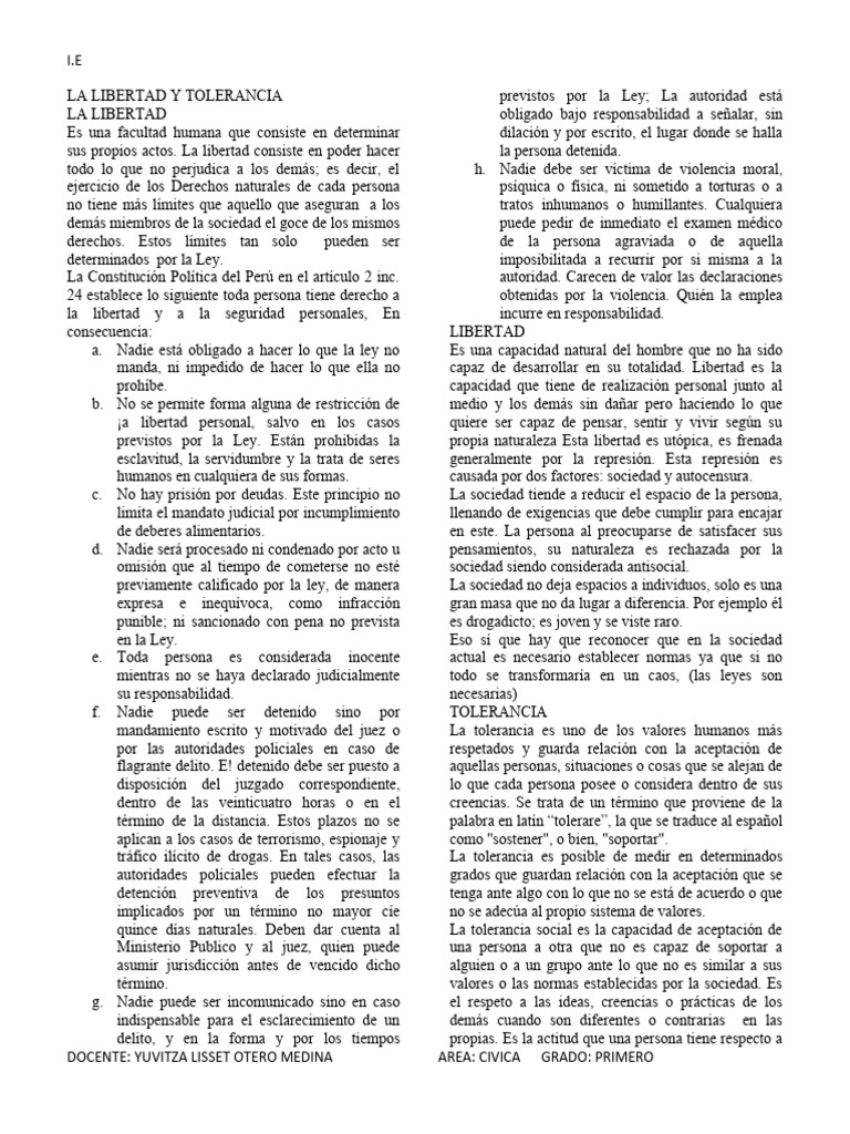 6 Latoleranciaylalibertad | PDF | Libertad | Tolerancia