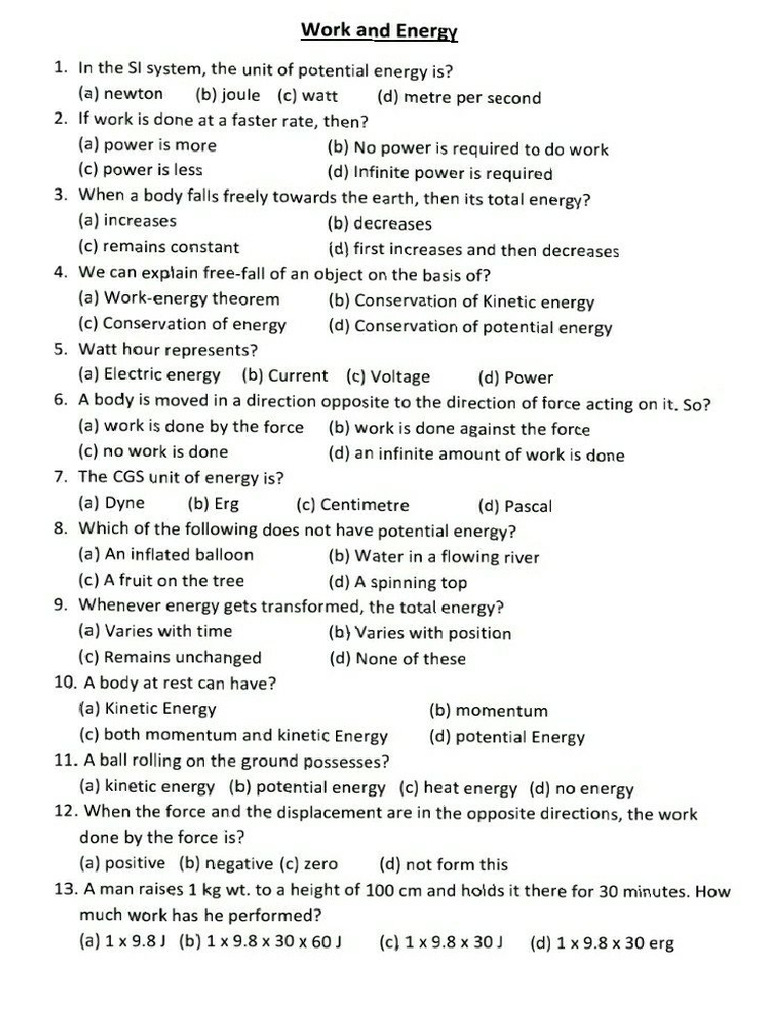 Work and Energy | PDF