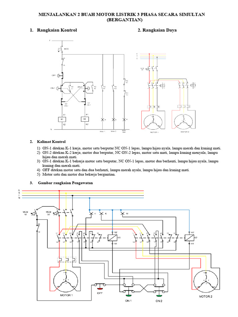 7 Menjalankan 2 Buah Motor Listrik 3 Phasa Secara Simultan | PDF | Sains & Matematika