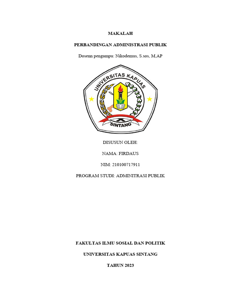 Perbandingan Administrasi Publik | PDF