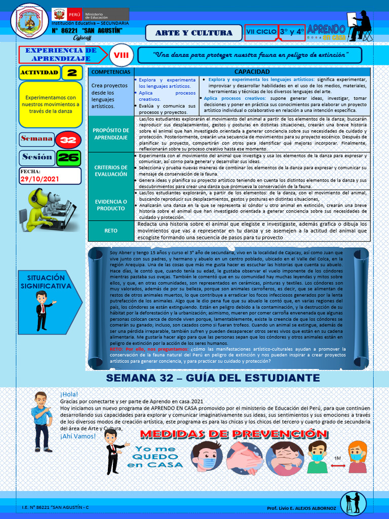 AyC - GUÍA - SEM 32 - 3°y 4° - ACT 2 | PDF | Bailes | Extinción