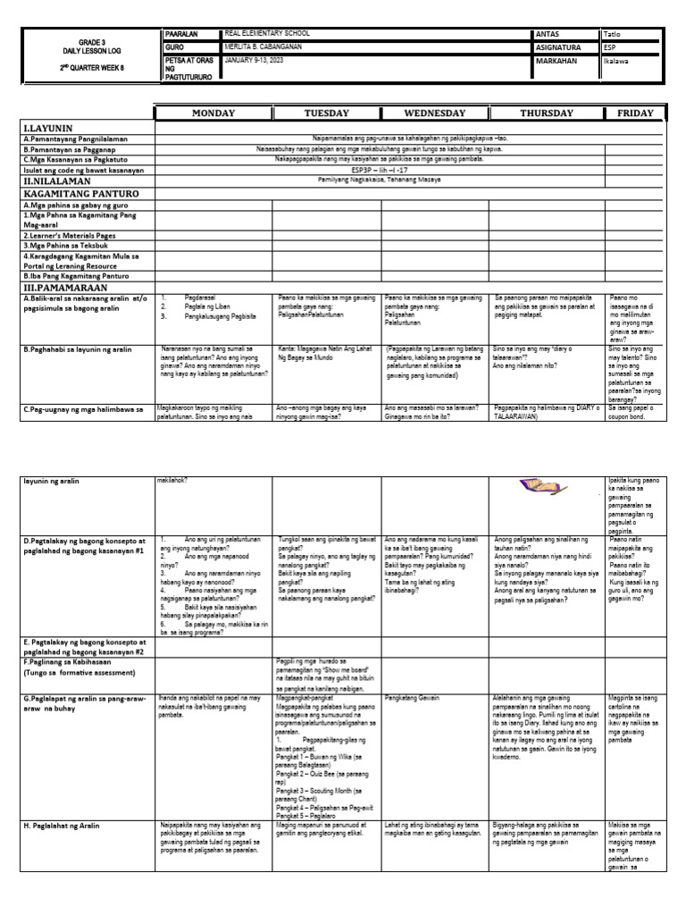 2nd Quarter Week 8 | PDF