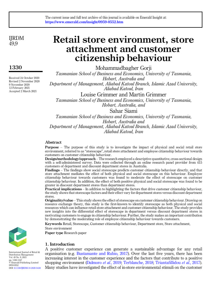 Customer Behaviour | PDF | Retail | Behavior