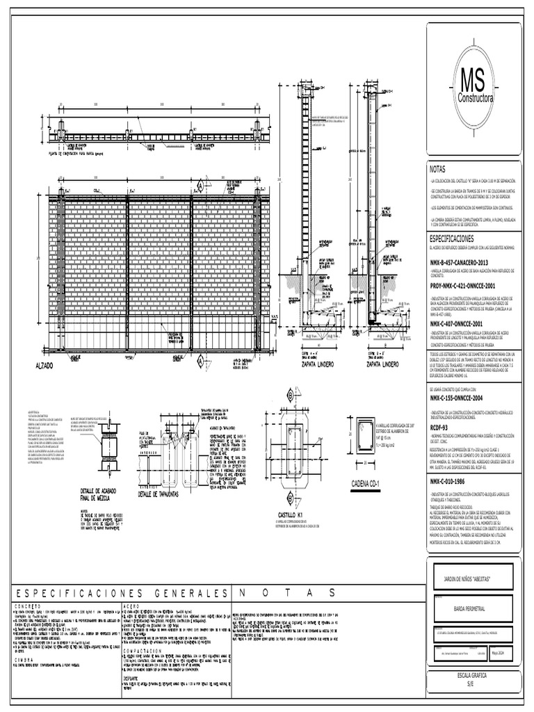 Barda Perimetral Inifed-Model | PDF | Fundación (Ingeniería ...
