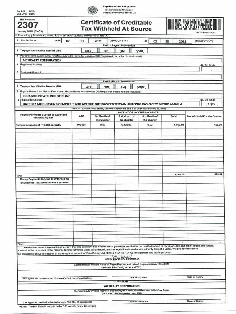 inventory list of unsued official receipts | PDF
